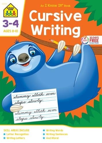 School Zone School Zone Cursive Writing Grades 3-4 Workb (Paperback ...