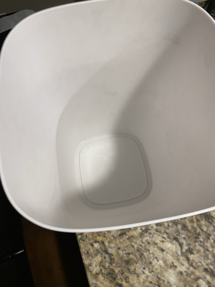 3 Gallon White Small Square Trashcan for Bedroom/Bathroom | eBay