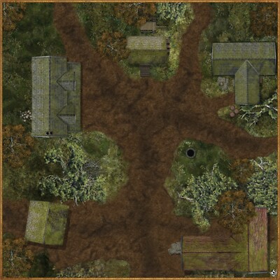 Swamp Outpost 36"x36" Battle Mat For Tabletop Miniature Games - 28mm D ...