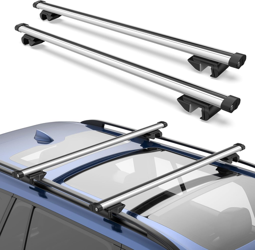 165Lbs Universal Roof Rack Cross Bars Compatible for Car with Raised ...