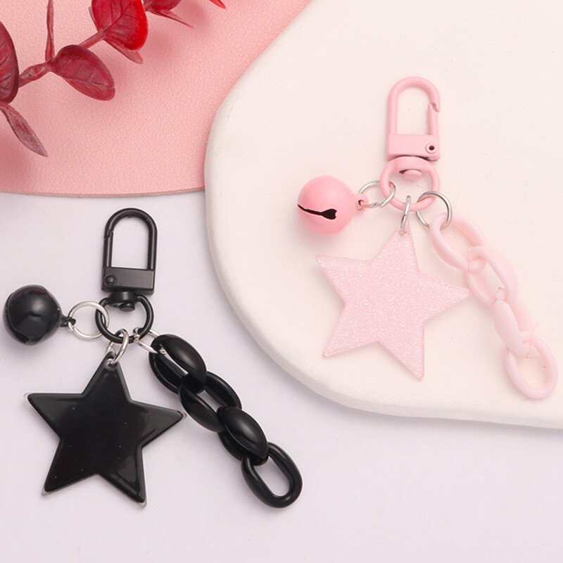 Glitter Stars Acrylic Keychain For Girls Backpack Charm Headphone Case ...