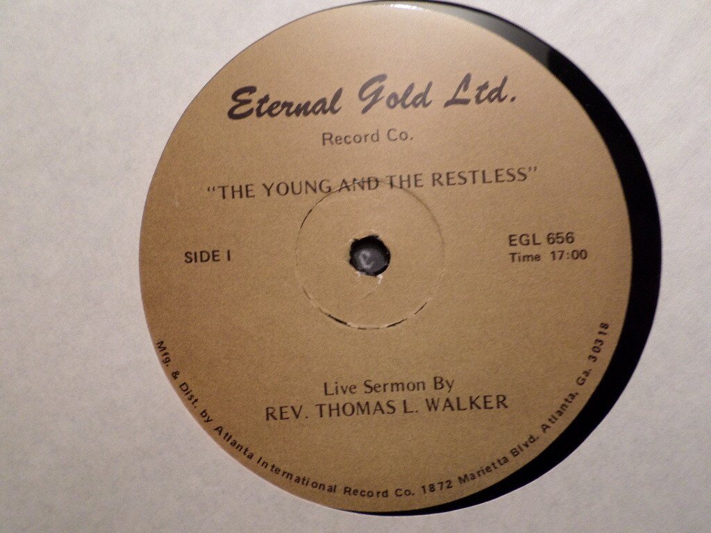 ATLANTA INT LP RECORD /REV THOMAS L WALKER/YOUNG AND THE RESTLESS/LIVE ...