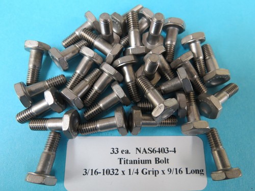 3/16” #10-32 x 9/16“ Titanium (33) Hex Head Bolts Aircraft Aerospace ...