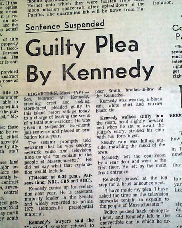 1969 The Summer Of The Moon Landing Chappaquiddick CHAPPAQUIDDICK