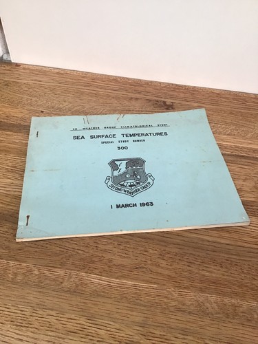 Vintage TACTICAL AIR COMMAND Sea Surface Temperatures Climate Study ...