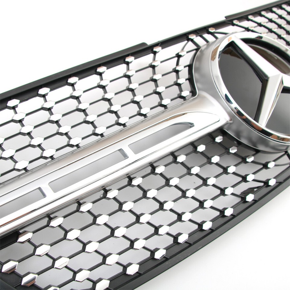 Front Grille W/Emblem Grill For Mercedes W164 2009-2011 ML320 ML350 ...