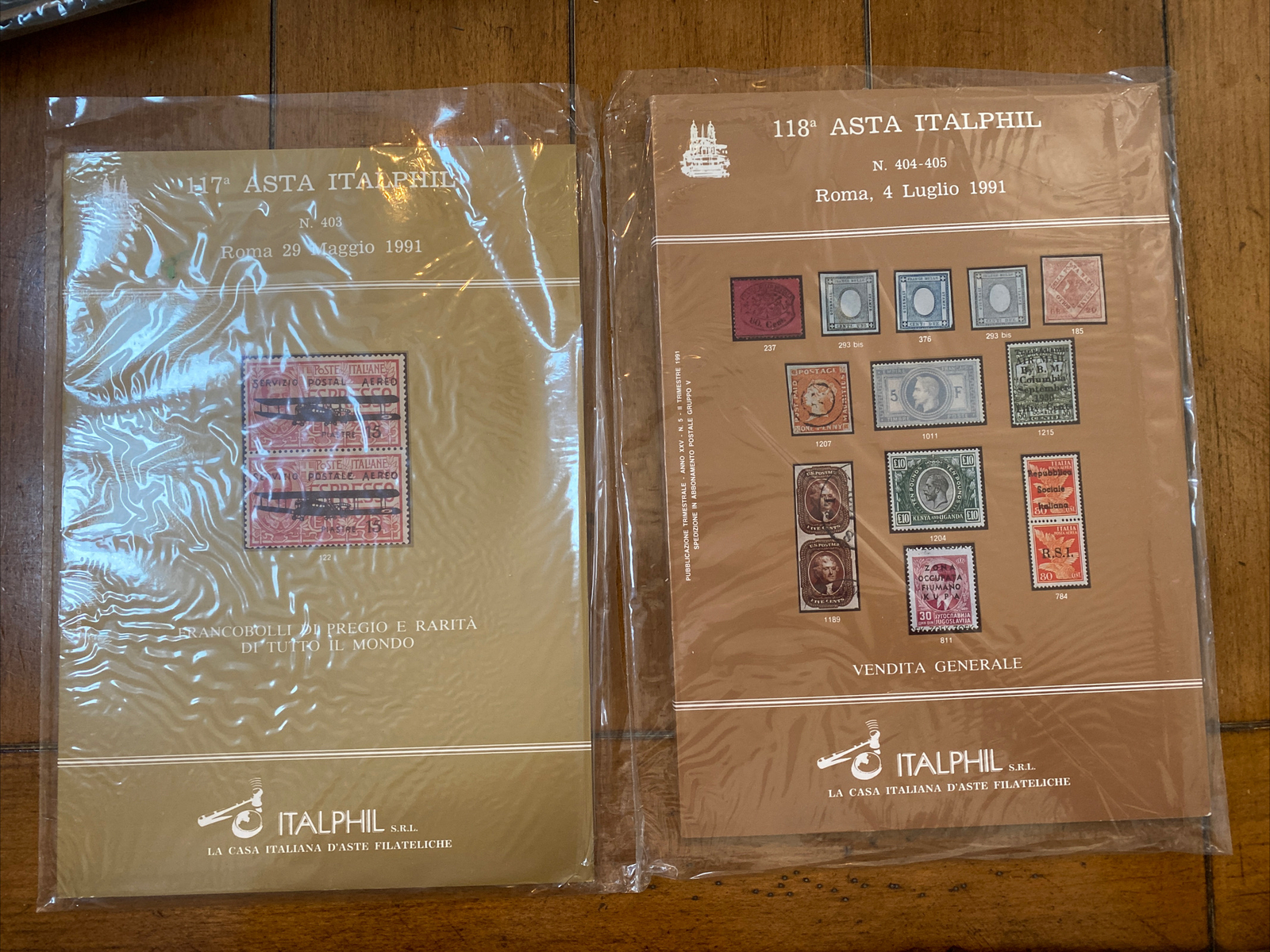 117 & 118 ASTA ITALPHIL AUCTION CATALOGS 1991, Italian Stamps ...
