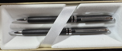 Cross Advantage Matte Black Ballpoint Pen & Pencil 0.7mm Set New & Rare ...