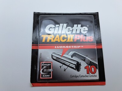 Gillette TRAC II Plus Razor Blade Refill Cartridges - 10 Count ...
