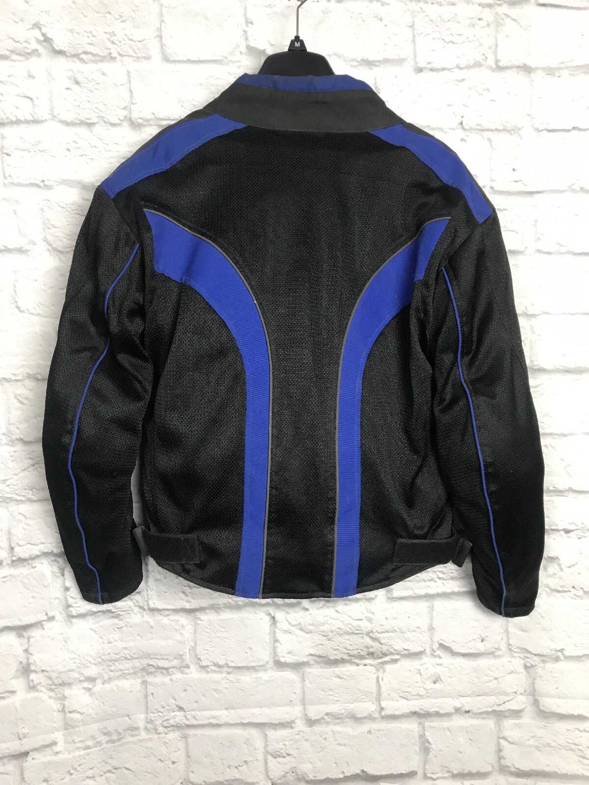 Protector Blue Black Riding Racing Motorcycle Jacket Scotchlite Padding ...