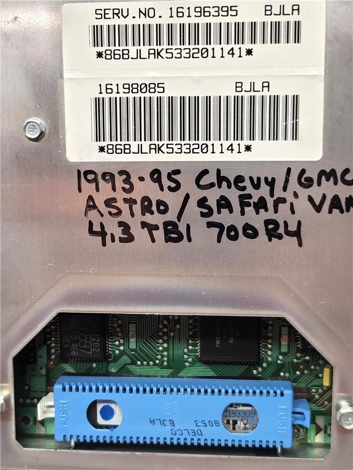 1993-95 GMC SAFARI CHEVY ASTRO S10 PICKUP 4.3 TBI LB4 4L60E ECM ...