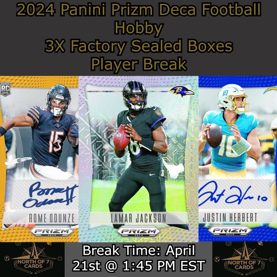 Kool-Aid McKinstry 2024 Panini Prizm Deca Football Hobby 3X Box Player ...