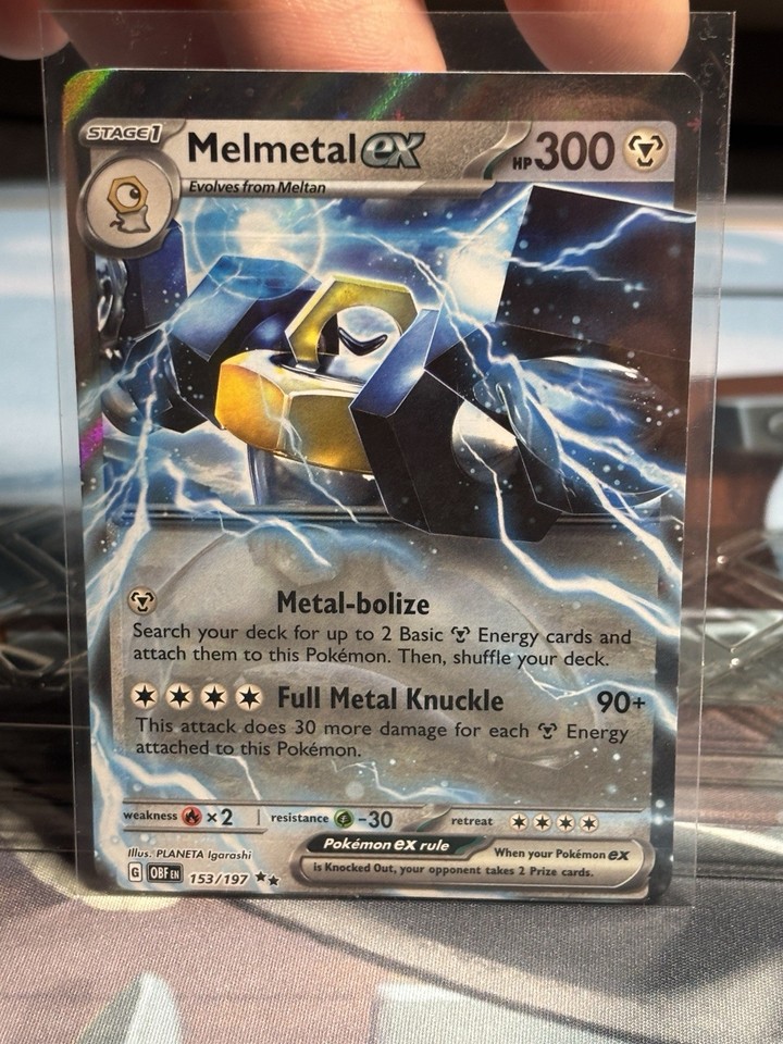 Pokemon Melmetal EX MAJOR MISCUT OBF 153/197 DOUBLE RARE | eBay