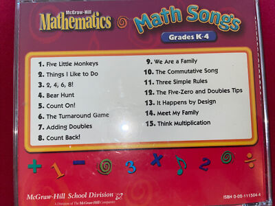 McGraw-hill mathematics grades k-4 math songs | eBay