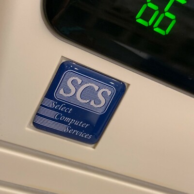 Custom Vintage 386 486 Computer Case Badge Domed Sticker Retro PC SCS ...