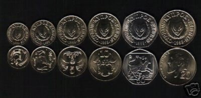 CYPRUS 1 2 5 10 20 50 CENTS 1998 PRE EURO ANIMAL BIRD UNC COIN x 50 ...