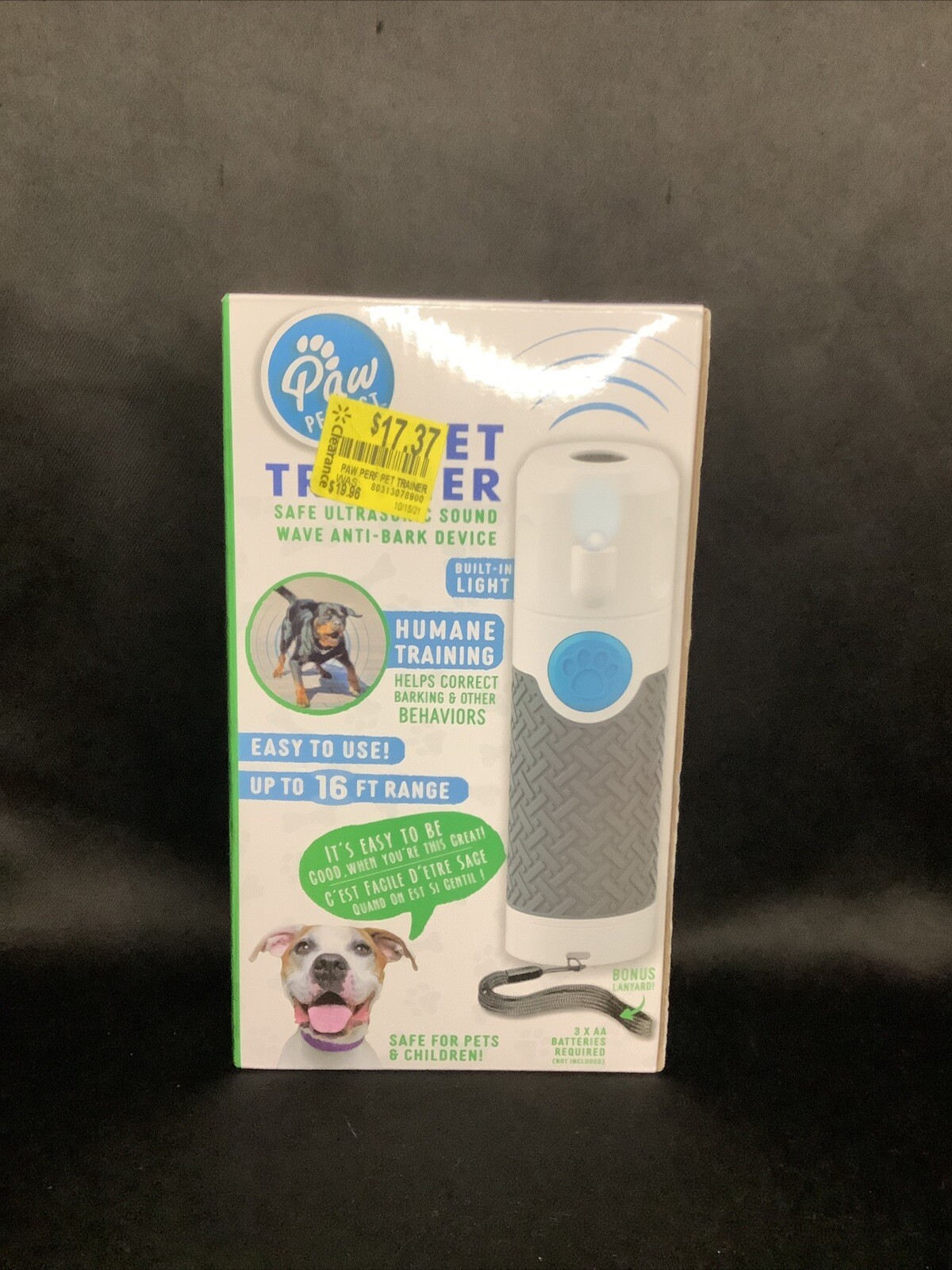 Paw Perfect Pet Trainer Anti-Bark Ultrasonic Device. Safe and Humane ...