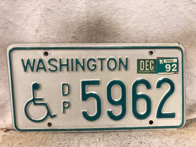 1992 Washington Handicap License Plate | eBay