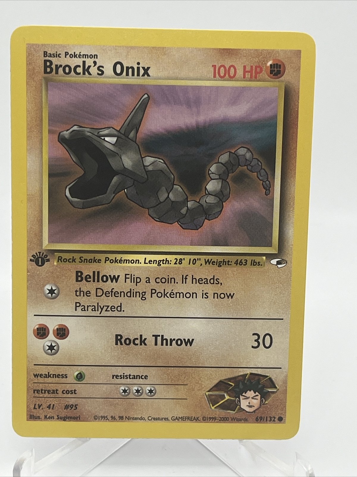 Pokemon TCG Brock's Onix Gym Heroes 69/132 Regular 1st Edition Vintage ...