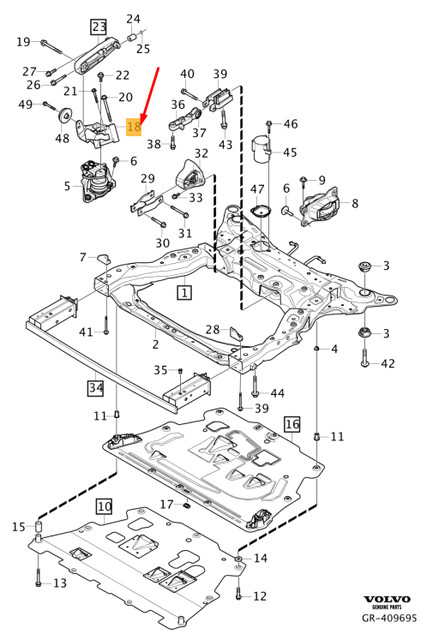 VOLVO XC90 MK2 ENGINE ANCHORAGE 31430490 ORIGINAL for sale online | eBay