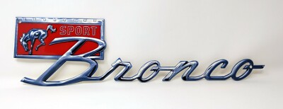 Ford Bronco Sport Script Badge Heavy Duty Steel Metal Sign - Licensed ...