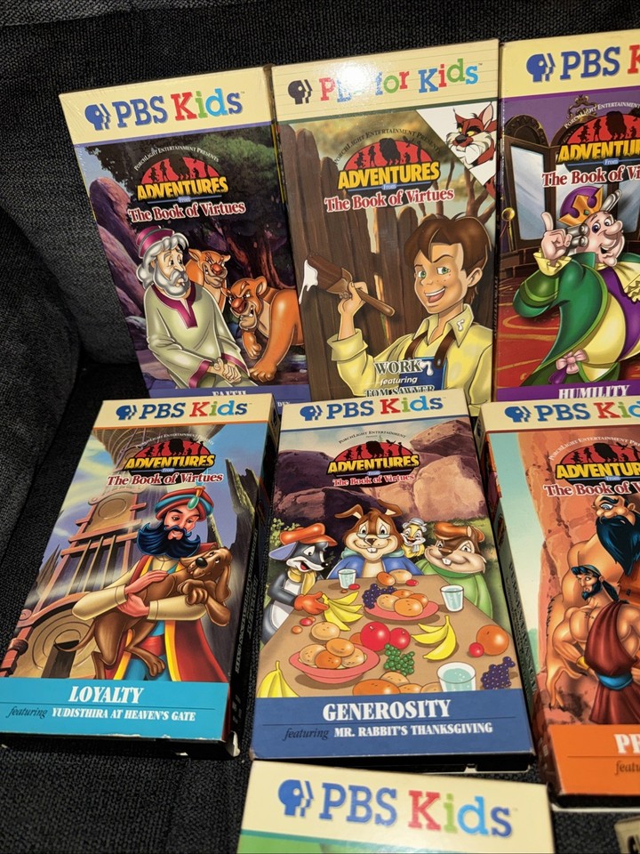 PBS Kids Adventures From The Book Of Virtues Vintage VHS Lot Of 12 ...
