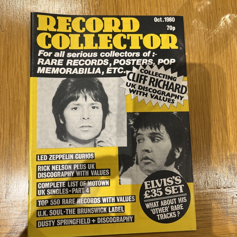 CLIFF RICHARD RECORD COLLECTOR #14 MAGAZINE OCT 1980 CLIFF RICHARD ...