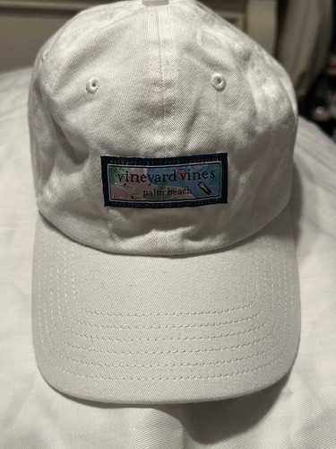 Vineyard Vines Women’s Hat One Size Palm Beach Logo, White/Pink Striped ...