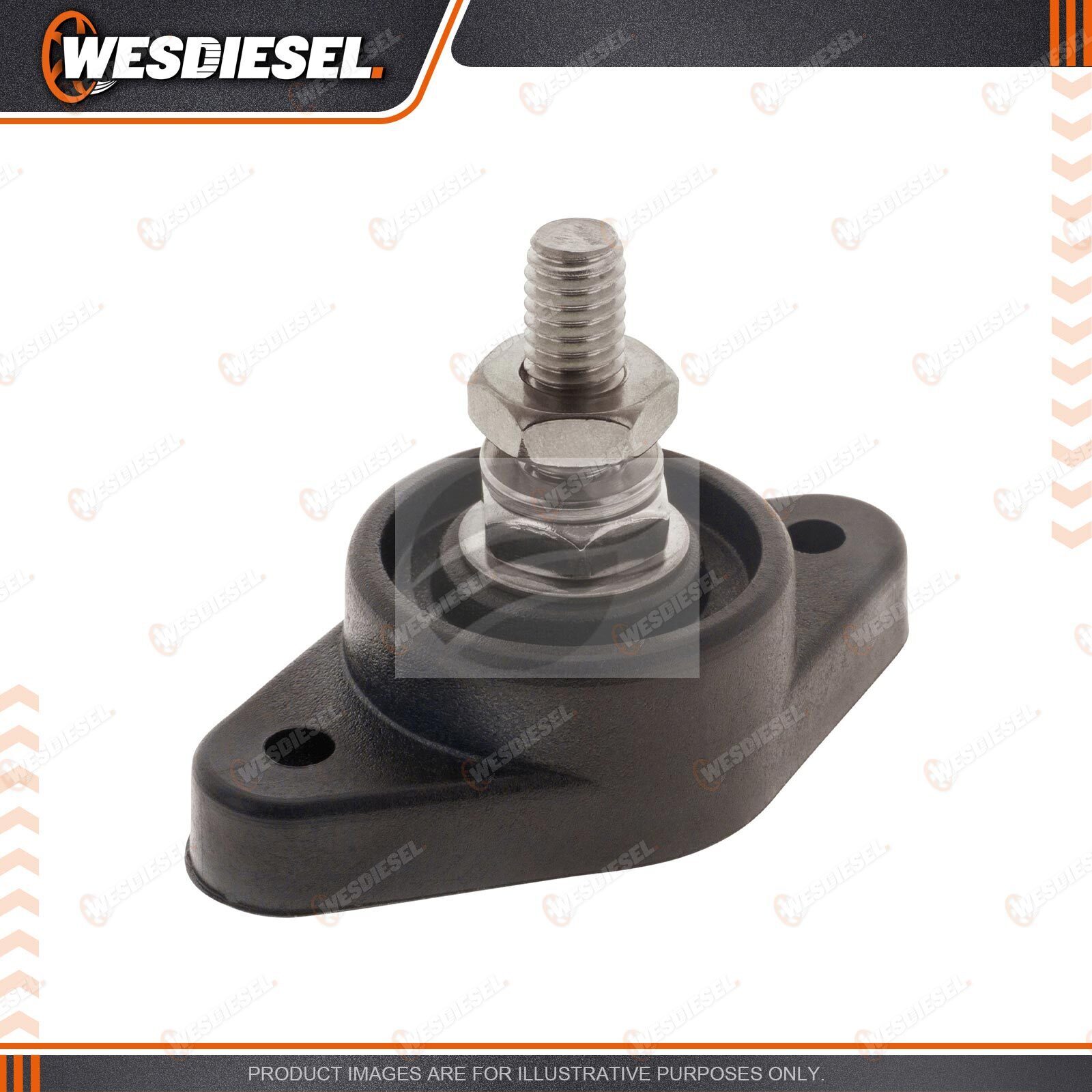 Jaylec Power Distribution Post Black S/Steel 3/8" Single Point Larg | eBay