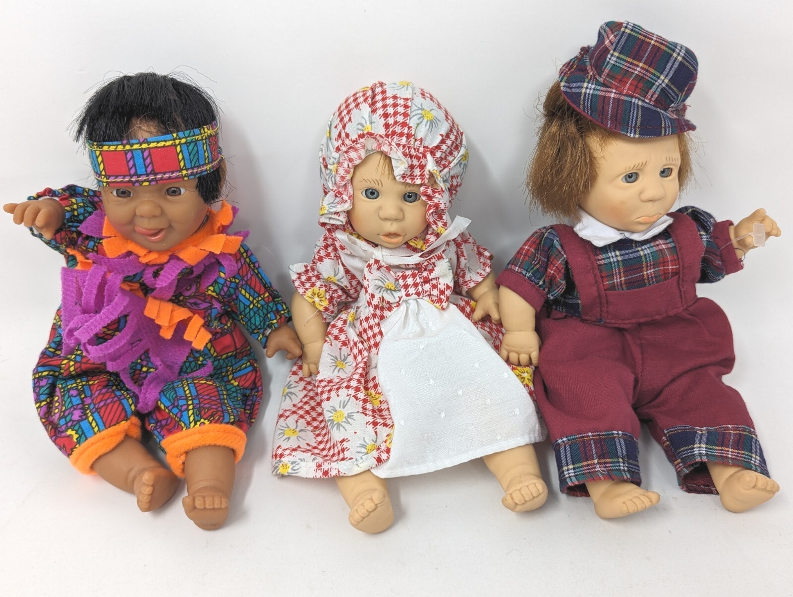 Lot of 3 - Vintage Palm Pals Gi-Go Expression Bean Bag Dolls - 8" Tall ...