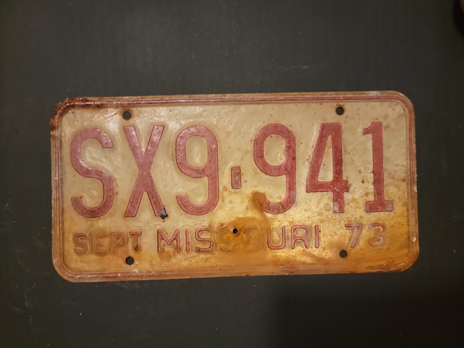 Vintage 1973 MISSOURI , SHOW ME STATE License Plate. SX9 - 941 | eBay