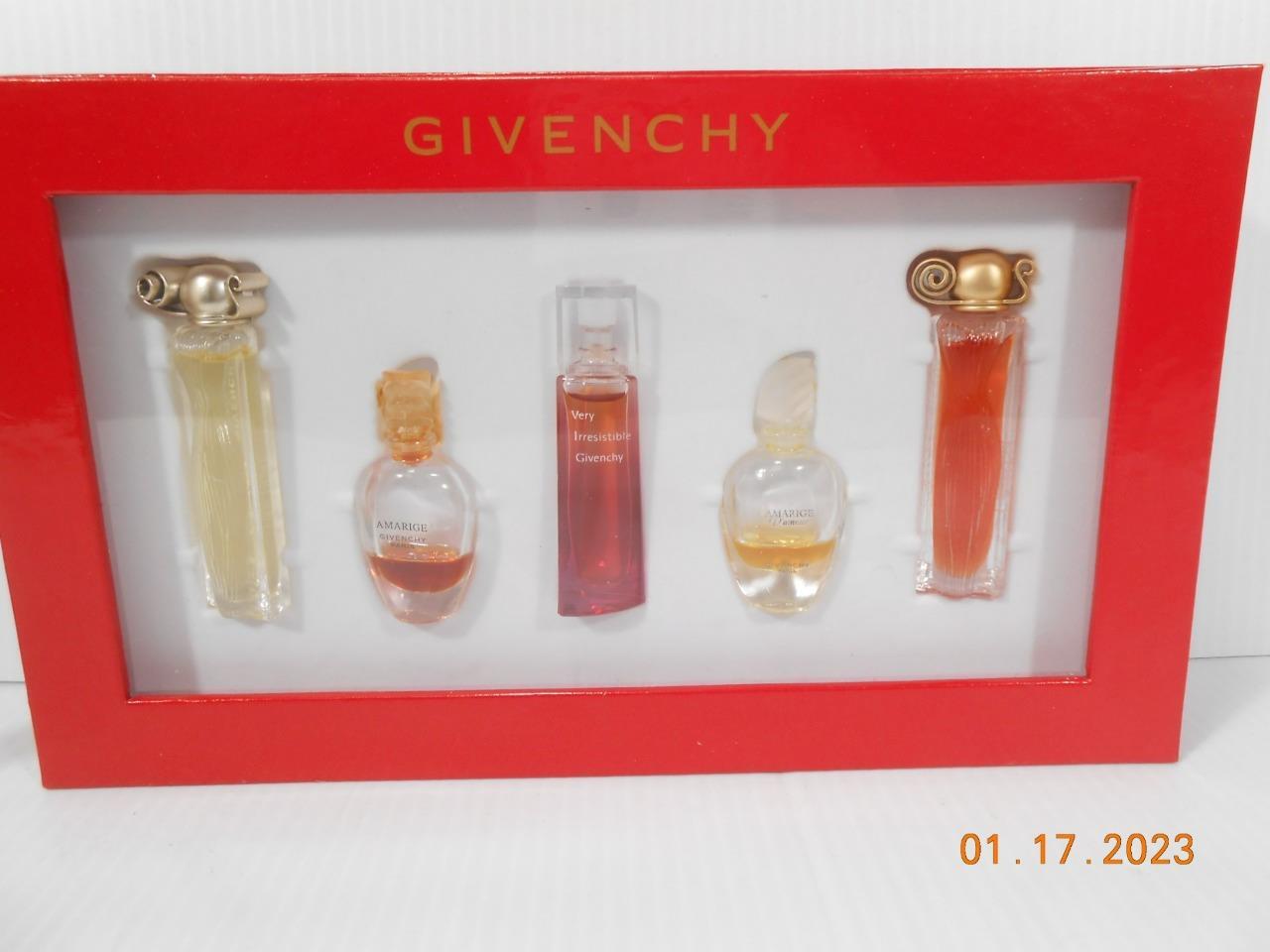 GIVENCHY Collection Miniature Perfumes Set 7 Gift Box Organza Ysatis ...
