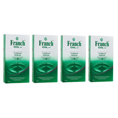 4 X 120ml Franch Oil Bottles Traditional Medicine Burns Wounds Mosquito ...