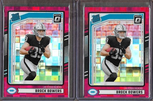 (2) 2024 Brock Bowers Optic Preview Red Pandora # 394 Raiders FREE ...