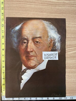 John Adams President Illustrated 1980's Vintage Photograph | eBay