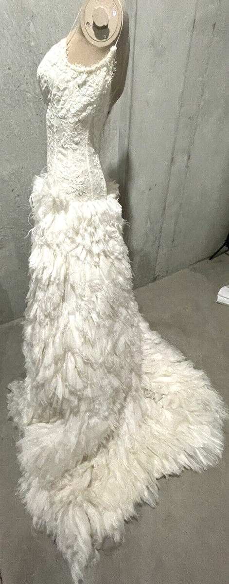 Mcqueen Feather Wedding Dress