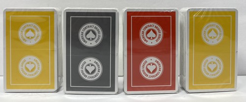 4 - NEW SEALED Decks of American Contract Bridge League Playing Cards ...