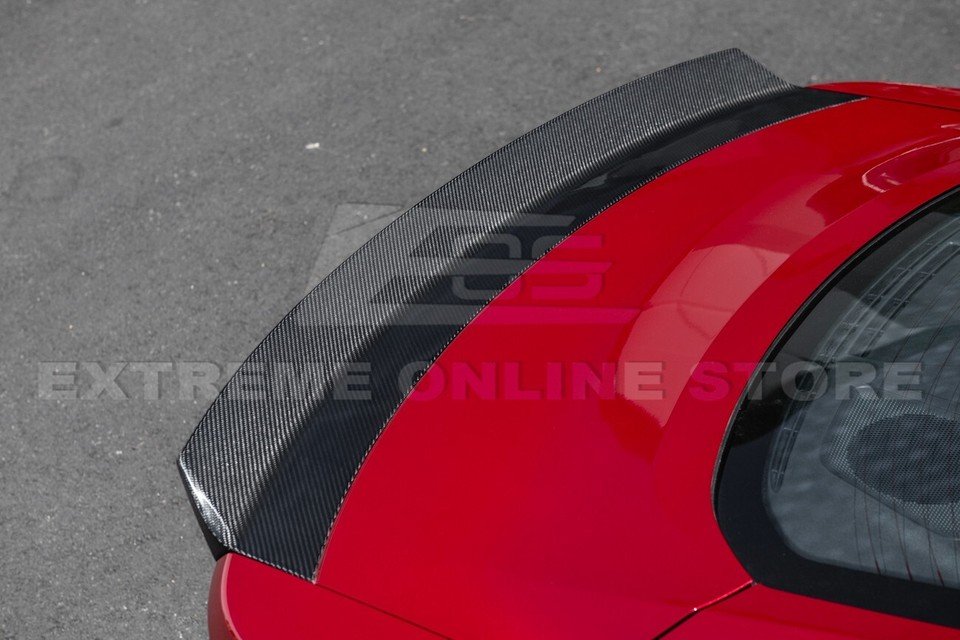 For 24-Up Ford Mustang Coupe CARBON FIBER Rear Decklid Integrated ...