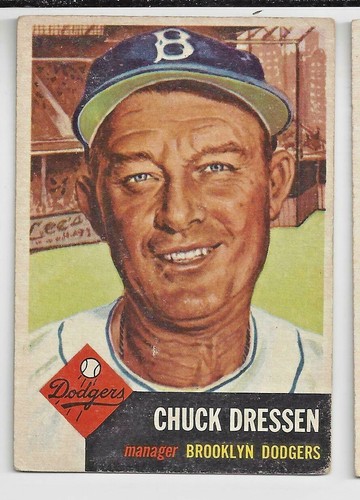 Chuck Dressen 1953 Topps Card # 50 Dodger Manager | eBay
