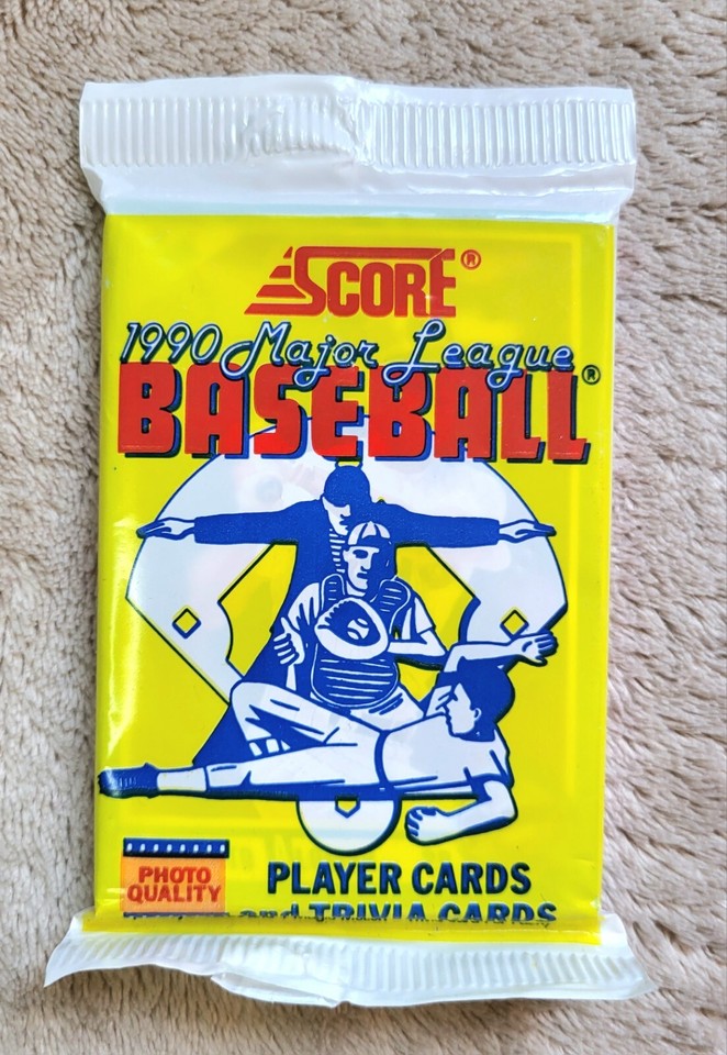 3 1990 Score Baseball Wax Packs Unopened Player Cards & Trivia Cards ...