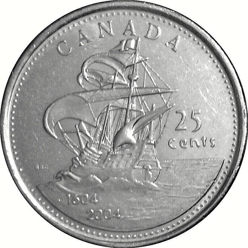 🇨🇦 Canada quarter 25 cents coin 400th Anniversary First French ...