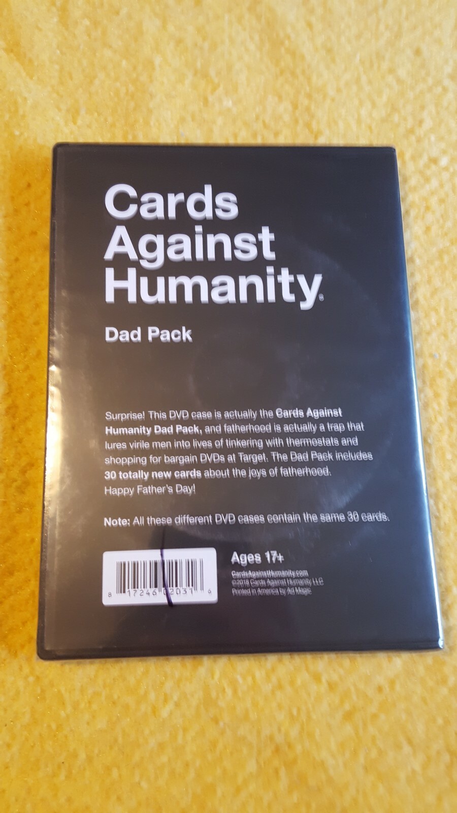 New Cards Against Humanity Dad Pack Break Point Dawn Infinity DVD Case ...