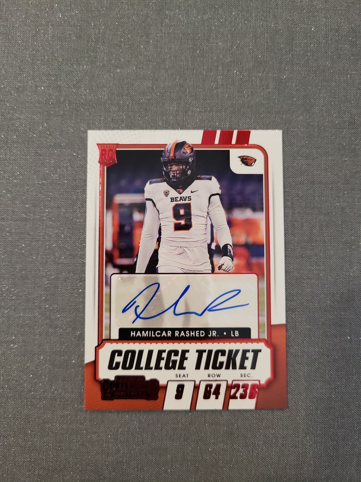 2021 CONTENDERS DRAFT RED FOIL COLLEGE TICKET AUTO HAMILCAR RASHED JR ...