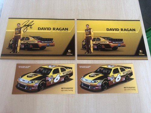 LOT of 4 David Ragan #6 UPS Hero Cards Incl 1 Autographed Signed #N10 ...