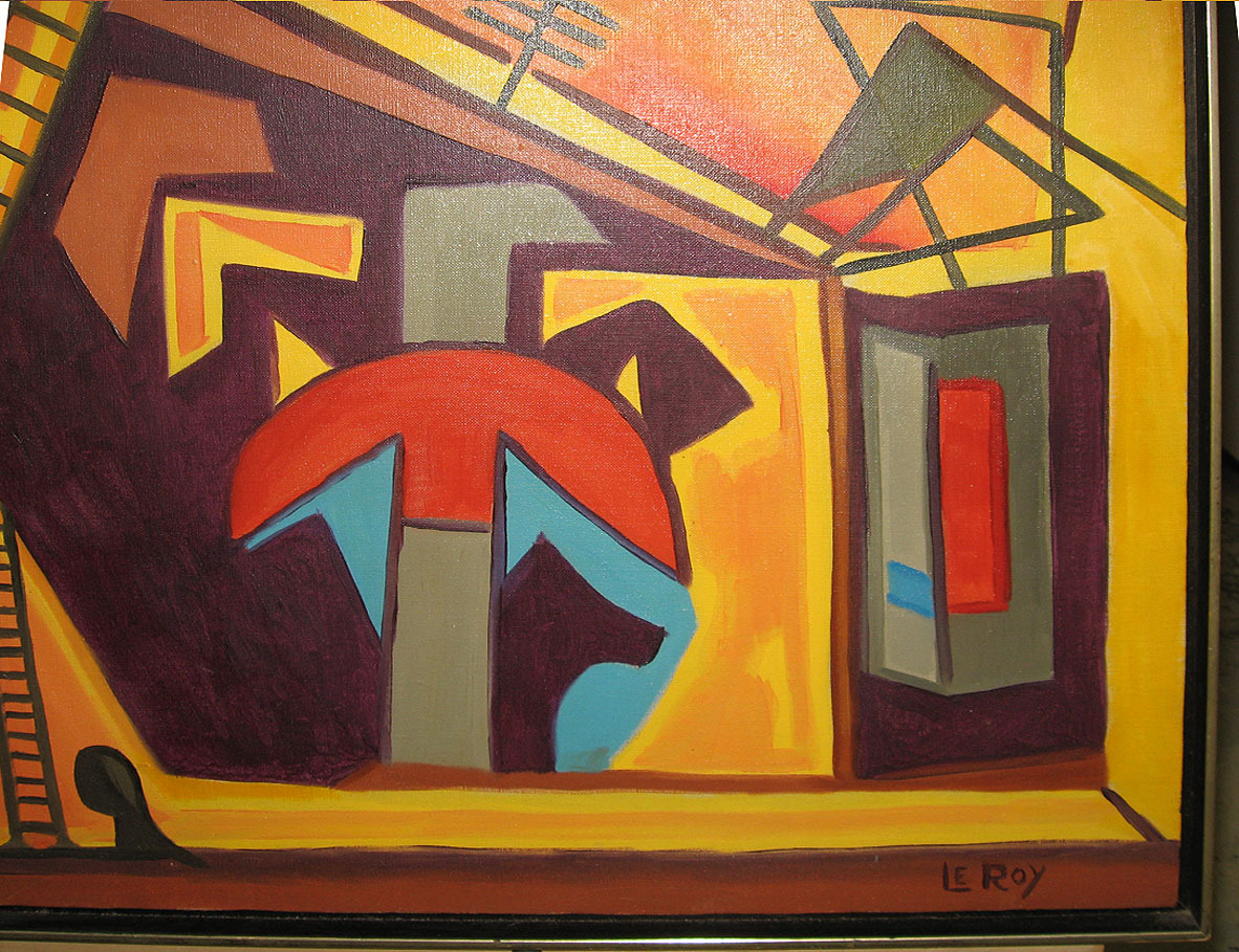 Harold Le Roy 1970s Modern Eames Era Abstract Listed New York Artist | eBay