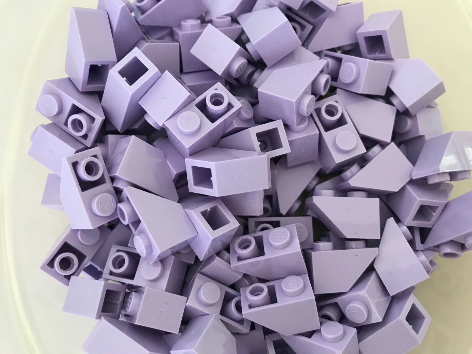 LEGO-NEW-#3665-MEDIUM LAVENDER-SLOPE INVERTED 45 2 X 1 -125 PIECES | eBay