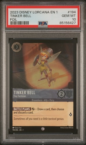 2023 DISNEY LORCANA THE FIRST CHAPTER FOIL TINKER BELL - TINY TACTICIAN PSA 10 | eBay