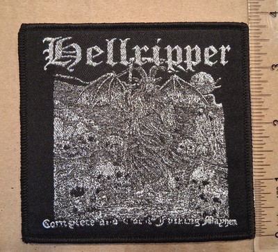 Hellripper Complete And Total FN Mayhem Metallic Art Black Border Woven Patch | eBay