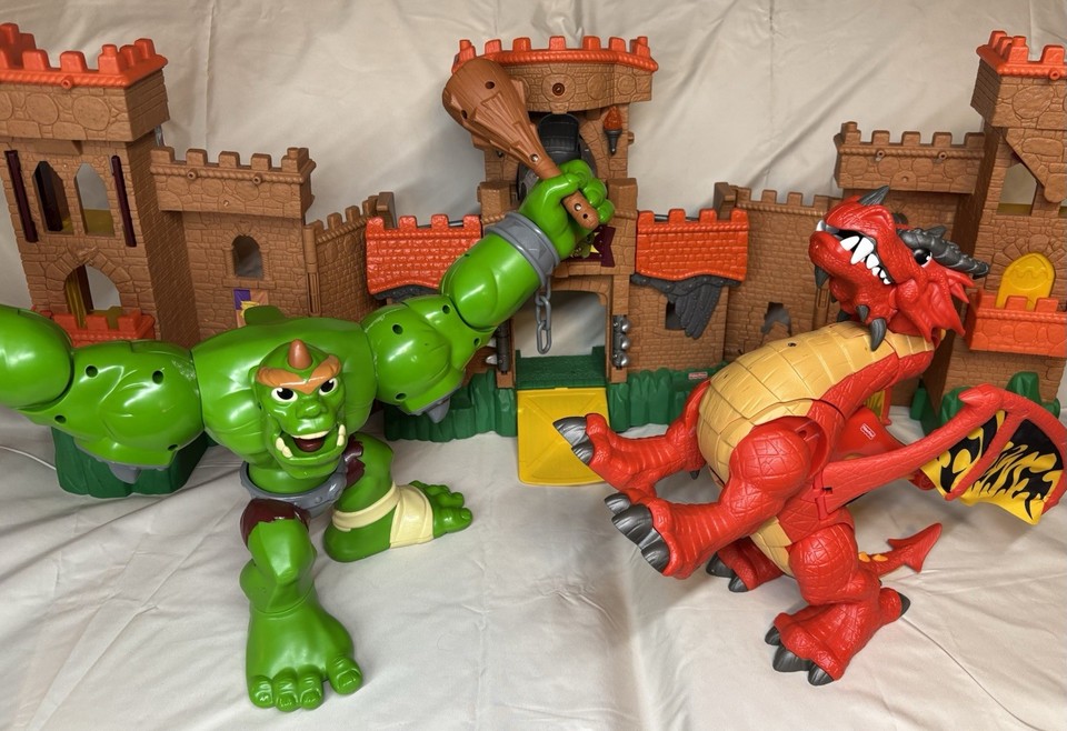 Fisher-Price Imaginext Castle Playset Knights Eagle Talon Cannon Dragon ...