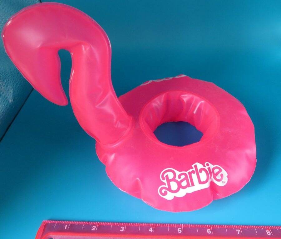 BARBIE Movie FLAMINGO Drink 7" Floatie Doll Sized TOY Pink AMC Theatre ...